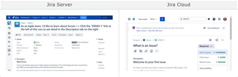 Jira Server Vs Jira Cloud Interface Comparison Strategy For Jira