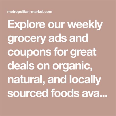 Weekly Grocery Ads And Coupons For Organic And Local Foods