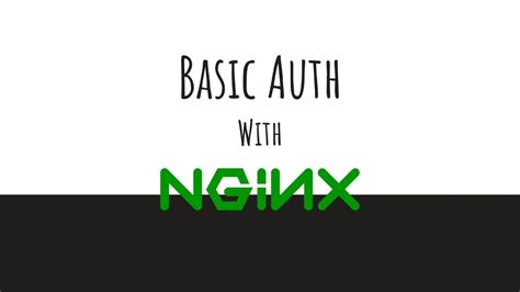 Enable Basic Authentication On Nginx Youtube