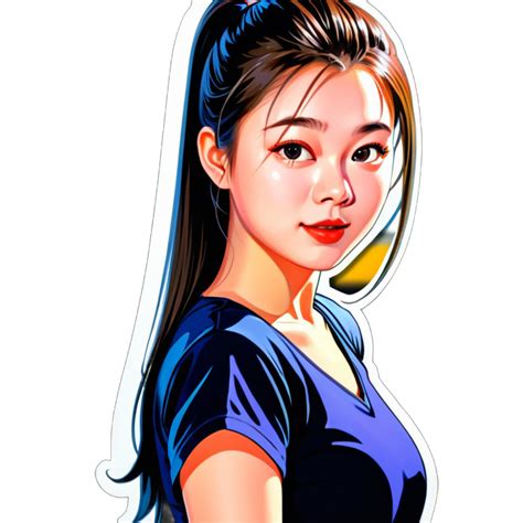 I Made An Ai Sticker Of 漂亮苗条的女孩