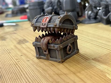 Dnd Mimic Chest 2 Monster Fantasy Rpg Prop Dandd Free 3d Print Model