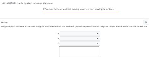 Solved Use Variables To Rewrite The Given Compound