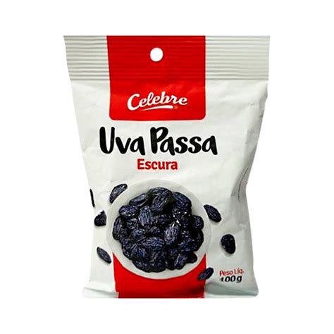 Uva Passa Preta Uva Passa Escura 100g Celebre