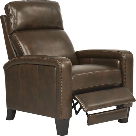 Gisella Brown Leather Push Back Recliner Rooms To Go