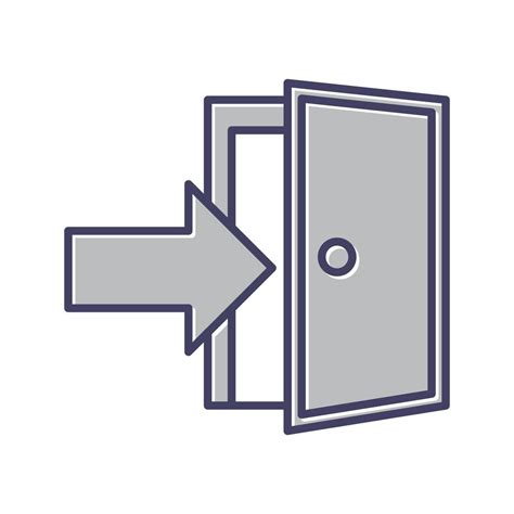 Exit Door Vector Icon 14023694 Vector Art At Vecteezy