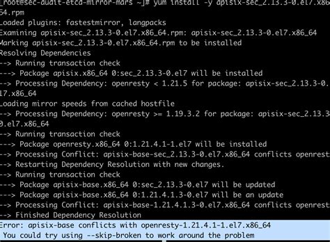 help request get a error when installing apisix by rpm · issue 258