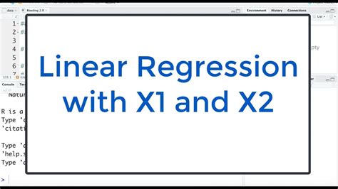 25 Multiple Linear Regression In R Two X Variables Visualizing The Data In R Youtube