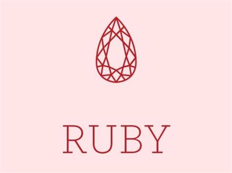Ruby Logo On A Pink Background