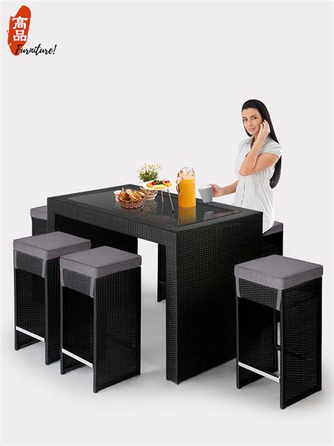 Купить Барная стойка Ротанга обеденный стол и стулья, балкон, красивый ...