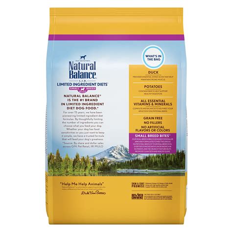 Natural Balance Small Breed Bites Lid Limited Ingredient Diets Dry