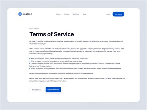 Daily Ui Challenge 100 Elements Behance Daily Ui Terms Of Service Term And Condition