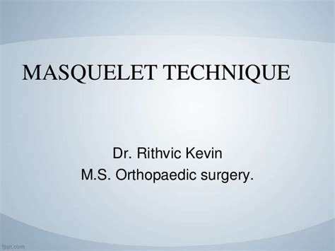Masquelet Technique For Management Of Large Bone Defects