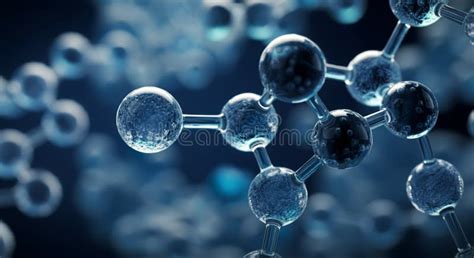 History Of Futuristic Molecular Structures Stock Illustration
