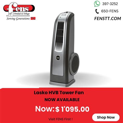 Fens New Shipments Have Arrived Shop Our Lasko Hvb Tower Fan In