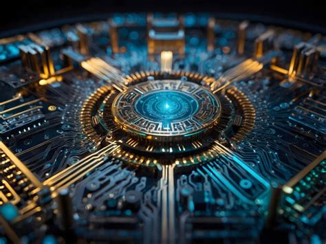Futuristic Quantum Computing Circuitry Premium Ai Generated Image