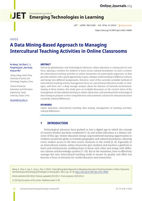 pdf a data mining based approach to managing intercultural teaching