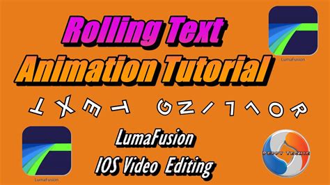 Rolling Text Animated Titles Tutorial for LumaFusion - YouTube