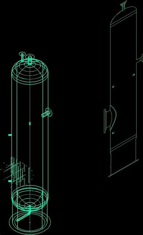 Vertical Gas Separator Dwg Block For Autocad • Designs Cad