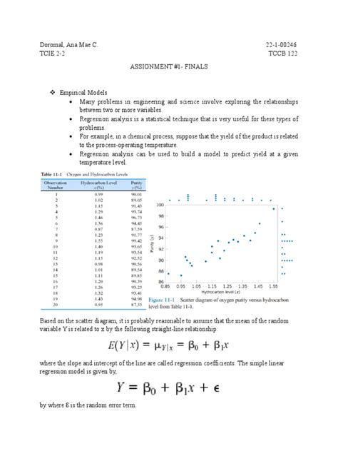 ASS#1-FINALS Doromal | PDF | Errors And Residuals | Regression Analysis