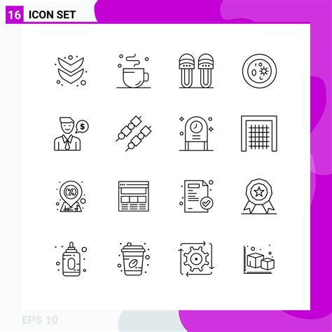 16 Creative Icons Modern Signs And Symbols Of Work Laboratory Comfortable Dish Biology Editable