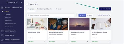 Create A Course Thinkific