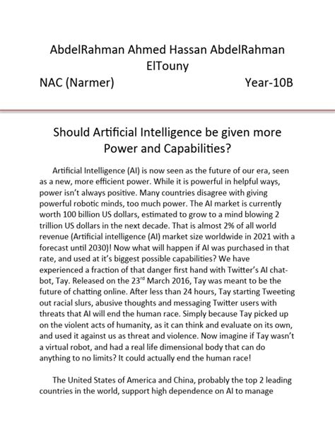 Should Artificial Intelligence Be Given More Power And Capabilities Download Free Pdf