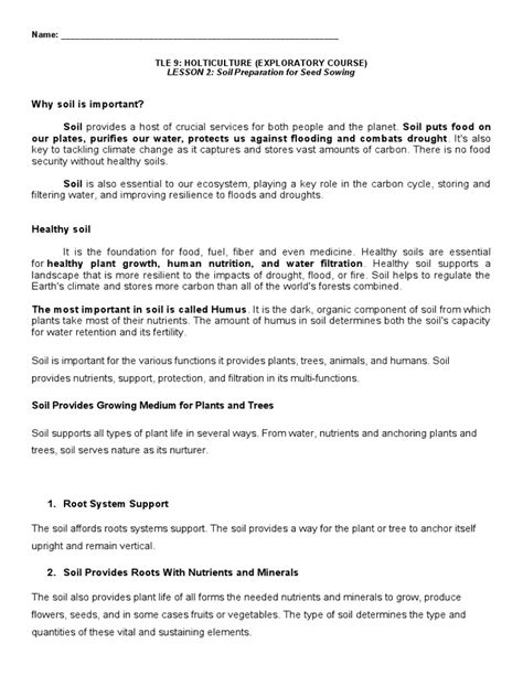 Lesson2 Soil Preparation For Seed Sowing Pdf Soil Sowing Lesson2 Soil Preparation For Seed Sowing Pdf Soil Sowing