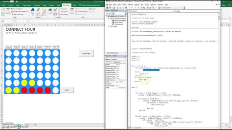 Connect Four In Excel Youtube