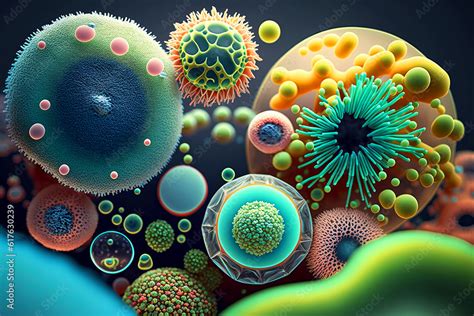Various Viruses Microbes And Bacteria Types Of Microorganisms Under