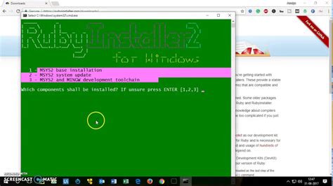 How To Install Ruby On Windows 10 Youtube