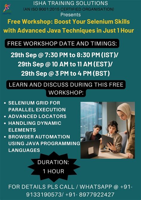 Isha Training Solutions On Linkedin Seleniumautomation Javafortesters Advancedselenium