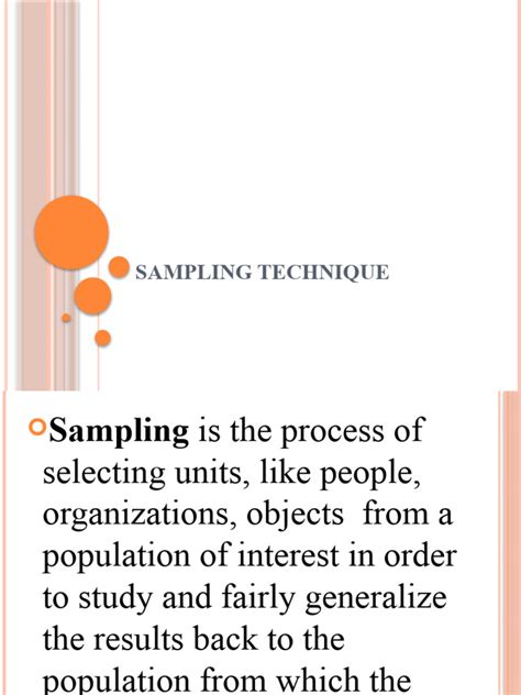 Sampling Technique Pdf Sampling Statistics Methodology