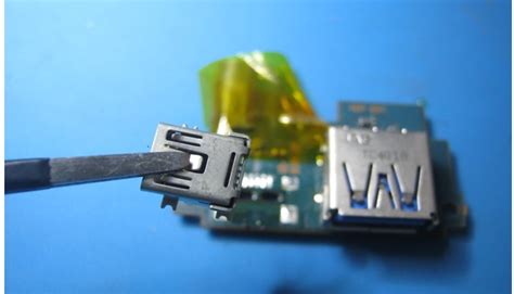 A Damaged USB Mini B Port Replaced On A Digital Camera Electronics Repair And Technology News