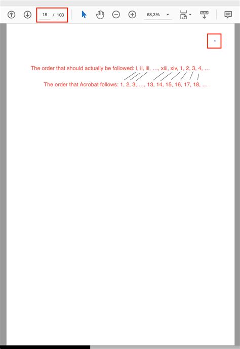 solved acrobat does not follow the page numbers correctly adobe