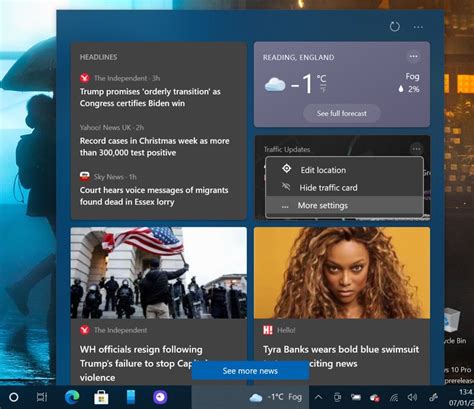 News And Interests Hits The Windows Taskbar