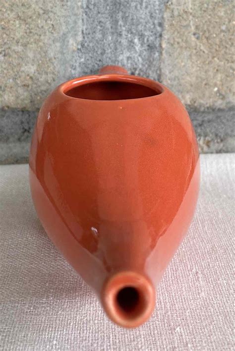 Ceramic Neti Pot Orange Proyog