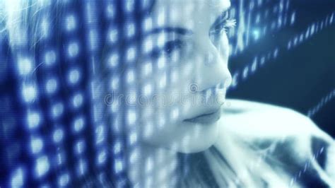 Woman Developer Hacking Code With A Hud Stock Footage Video Of Design