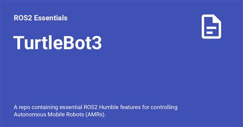 Turtlebot3 Ros2 Essentials