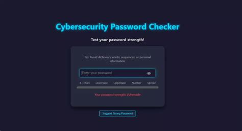 cybersecurity webdevelopment passwordstrength internship… shruti