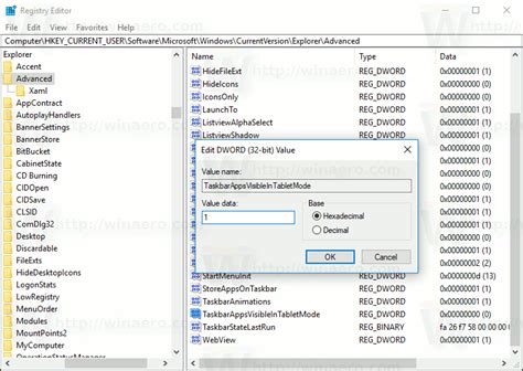 Enable App Icons On Taskbar In Tablet Mode In Windows
