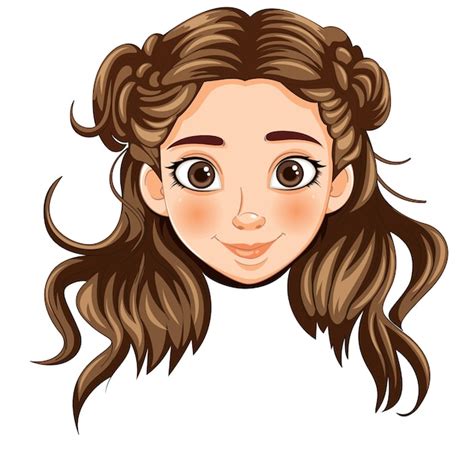 Free Vector Smiling Girl Vector Portrait Illustration