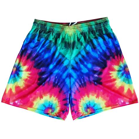Tie Dye Athletic Shorts Made In Usa Red