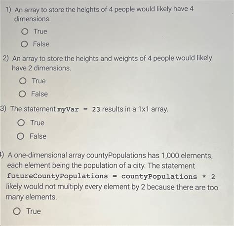 Solved An Array To Store The Heights Of 4 ﻿people Would