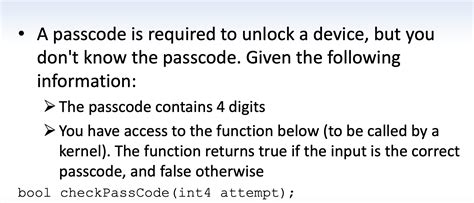 Solved O A Passcode Is Required To Unlock A Device But You