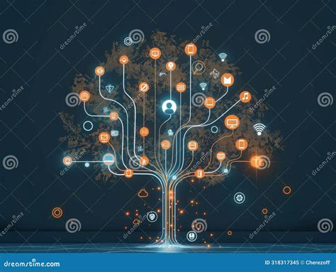 Digital Technology Tree Concept Stock Image Image Of Computing Data
