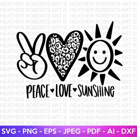 Peace Love Sunshine Svg Summer Svg Beach Svgbeach Life Svgbeach