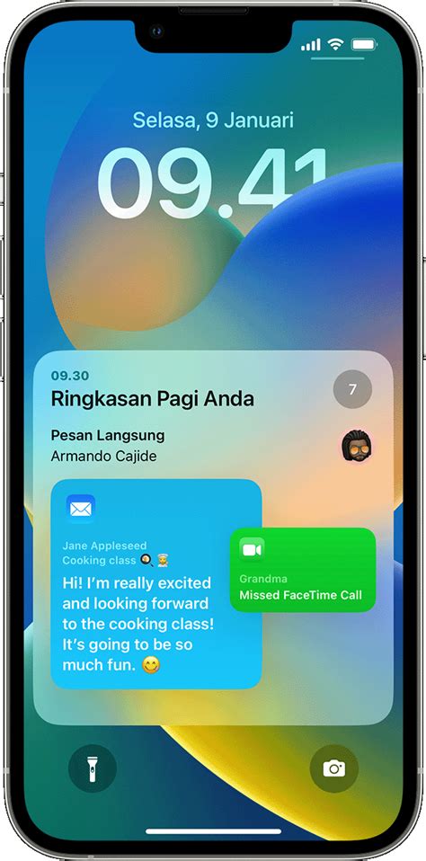 Menggunakan pemberitahuan di iPhone atau iPad - Apple Support (ID)