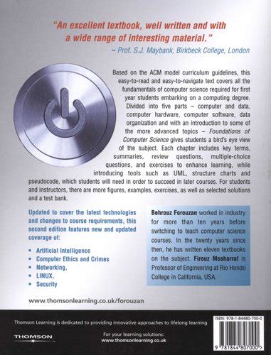 Foundations Of Computer Science Paperback 2nd Edition Behrouz A