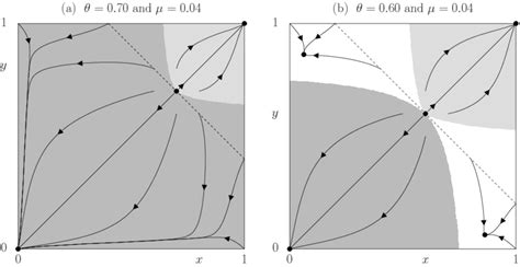 Solution Curves And Basins Of Attraction Of The Deterministic Model Download Scientific Diagram