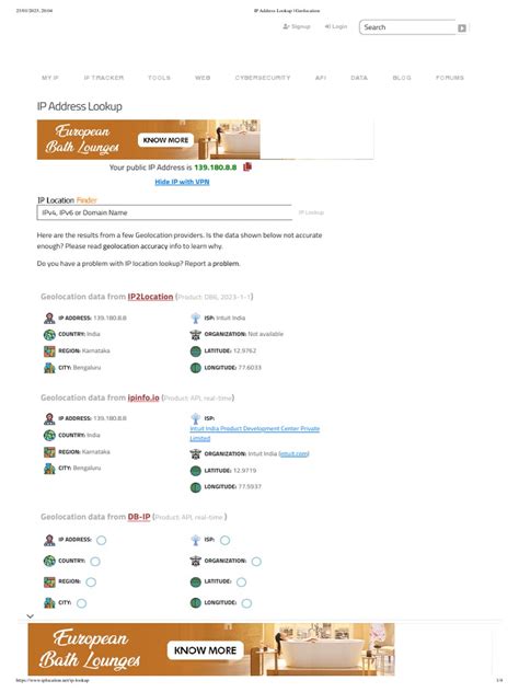 Ip Address Lookup Geolocation Pdf Ip Address Internet Protocols